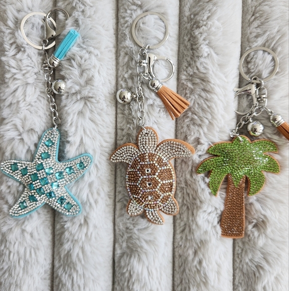 Accessories | Beach Theme Rhinestone Palm Tree Turtle Starfish ...